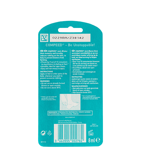 Anti Blister Stick | Blister Prevention | Compeed